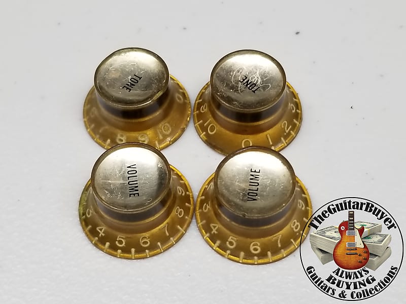 1960s Gibson Reflector Knob Set (4) - 100% Genuine Vintage | Reverb