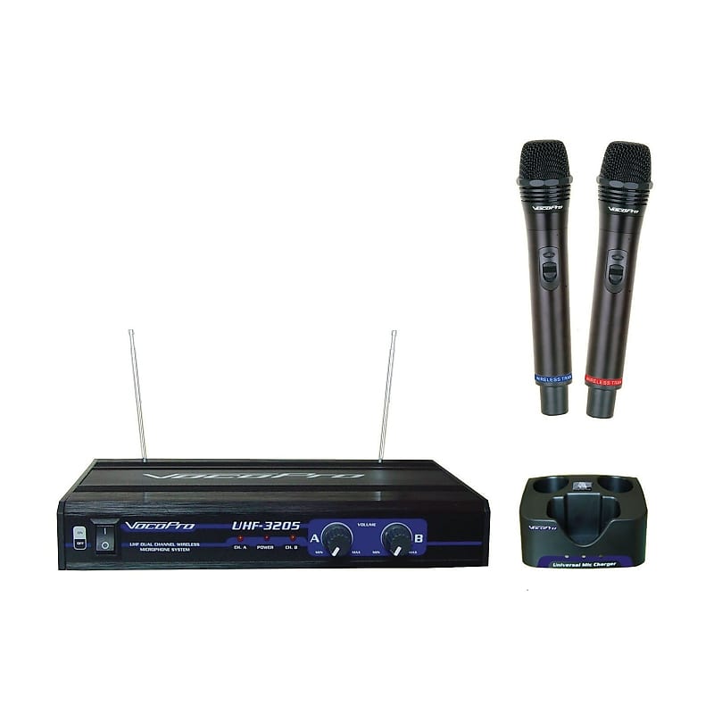 VocoPro UHF-3205 Rechargeable Dual-Channel UHF Wireless | Reverb