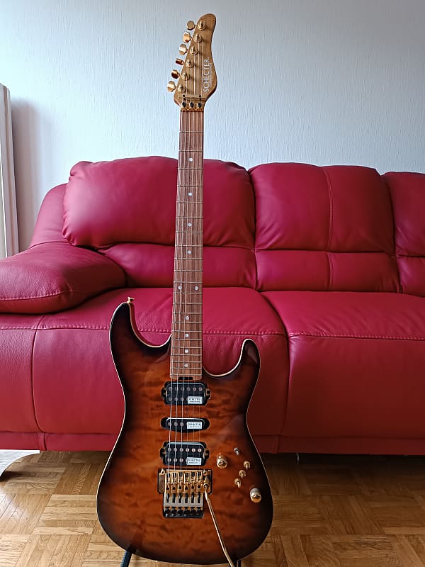 Schecter NV-3-22 - tiger eye quilt top | Reverb