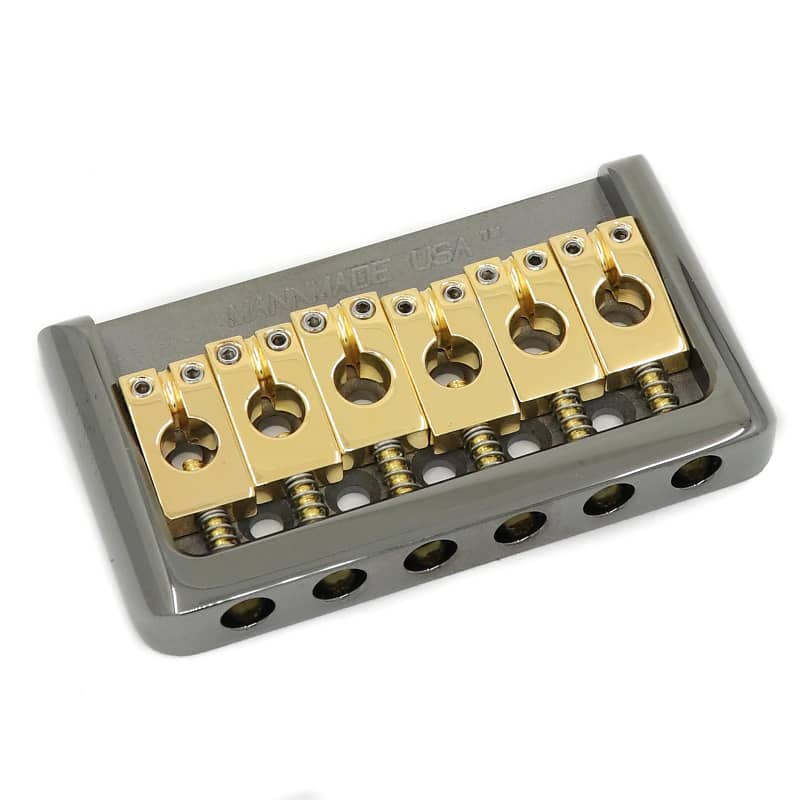 MannMade USA Hardtail Bridge - Black Nickel Hybrid - fits PRS | Reverb