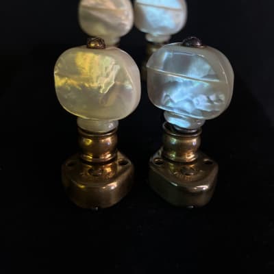 Gold Grover Gibson Banjo tuners with Pearl buttons 1930’s - | Reverb