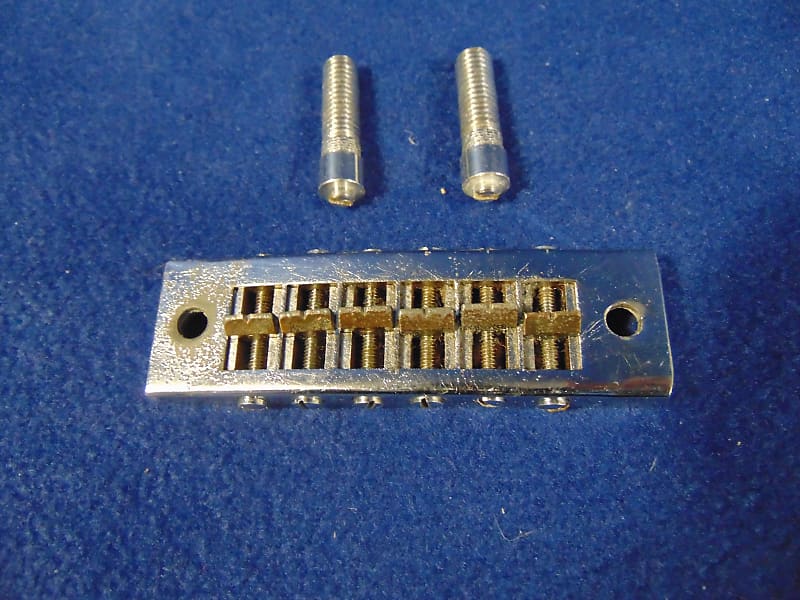 L5-S Harmonica Bridge 1970's Chrome w/ posts | Reverb