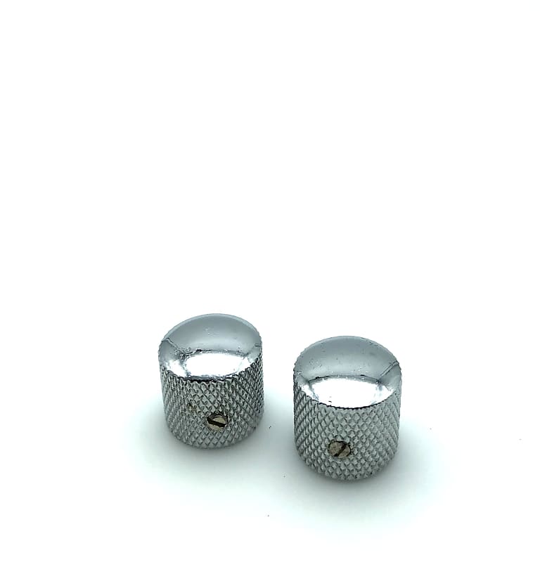 Telecaster Style Knurled Domed Knobs Chrome | Reverb