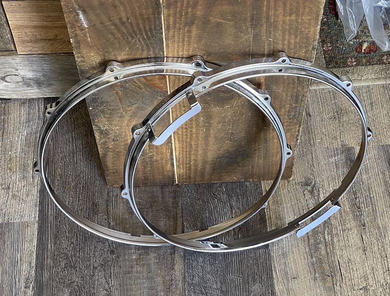 90's Pair Yamaha 14" Cast Aluminum 10 Hole Die-Cast Snare | Reverb