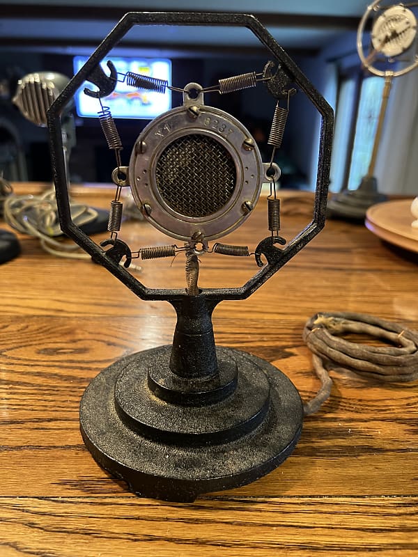 Vintage 1930's Universal Carbon Spring Microphone in Bud | Reverb