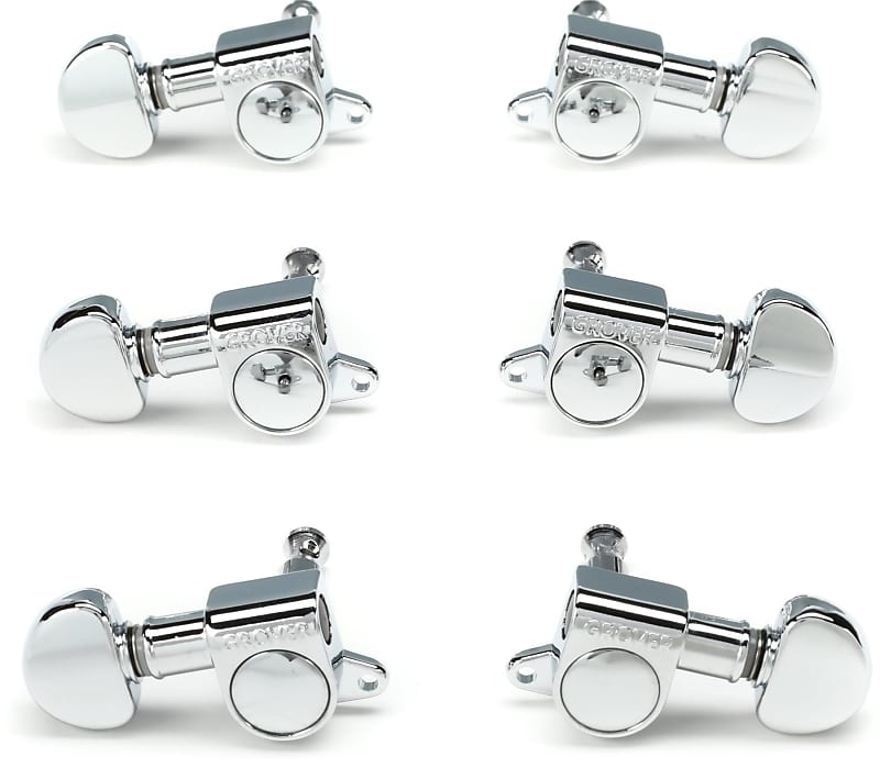 Grover 205C Mini Rotomatics Tuners - 3+3 - Chrome (2-pack) | Reverb