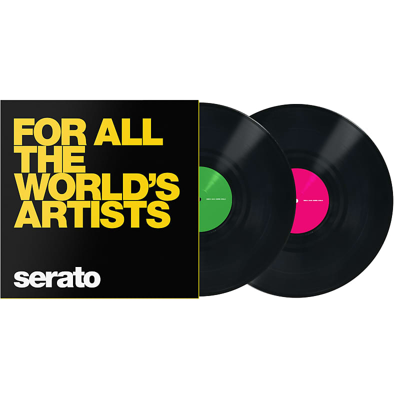 Serato 12" Manifesto Control Vinyl x2 (Yellow Text) - | Reverb