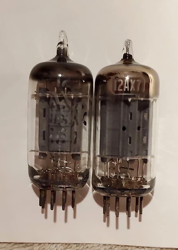 RCA & GE 12AX7'S Long Gray Plates | Reverb