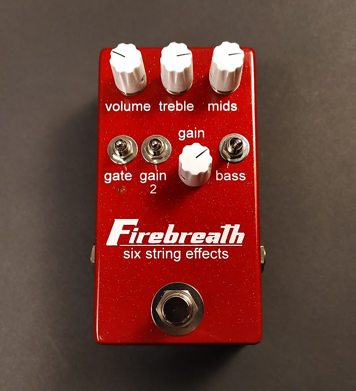 Six String Effects Firebreath Distortion 2010s Red Sparkle | Reverb UK
