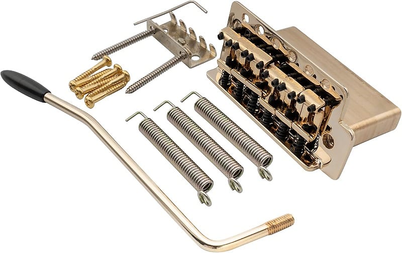 52.5mm Vintage 6-Screw Tremolo Bridge 36mm Solid Brass Block | Reverb