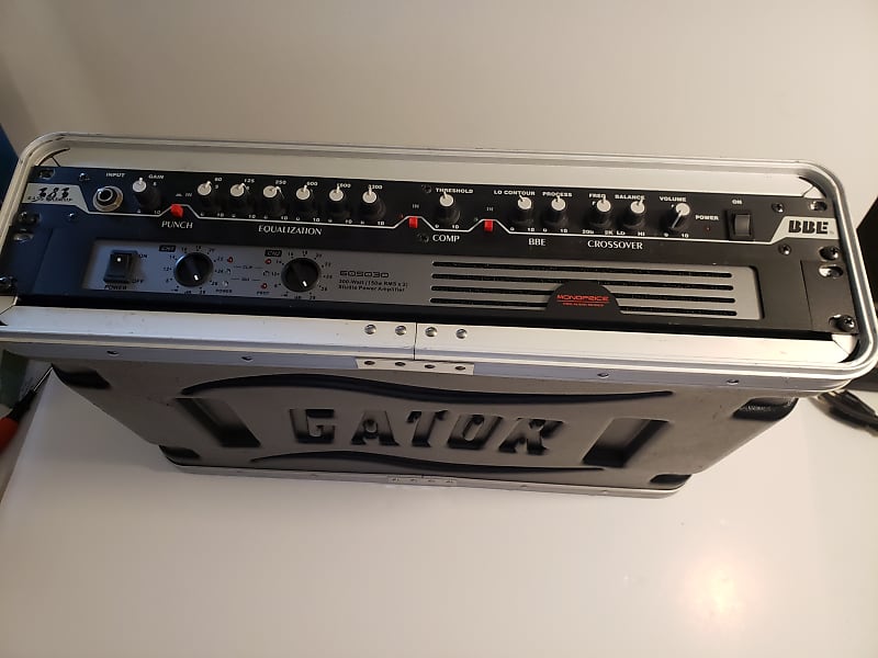 Bass Amp - BBE 383 Pre-Amp - Stereo Amp Head - 2U Gator Rack | Reverb