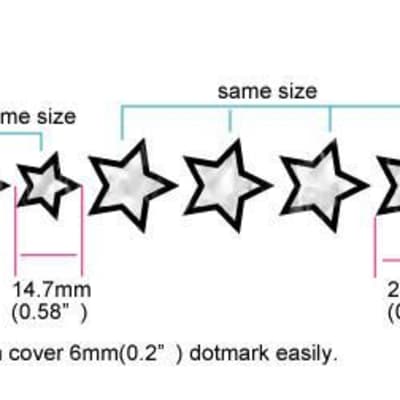 JOCKOMO Inlay Stickers, Fretboard-Sambora's Stars | Reverb France