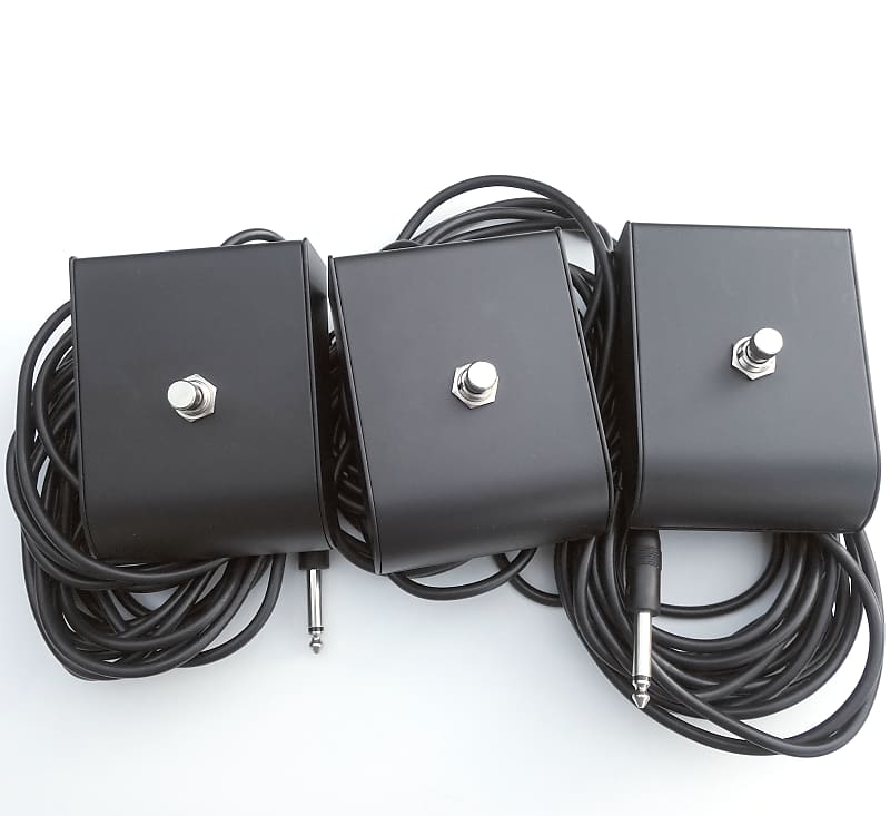 3x Standard Latching Footswitch - TS Mono 6.35mm 1/4" Jack - | Reverb