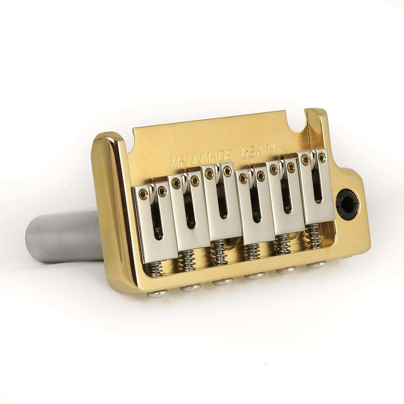 MannMade USA 2-Post Tremolo Bridge - Gold Hybrid - fits 2 | Reverb