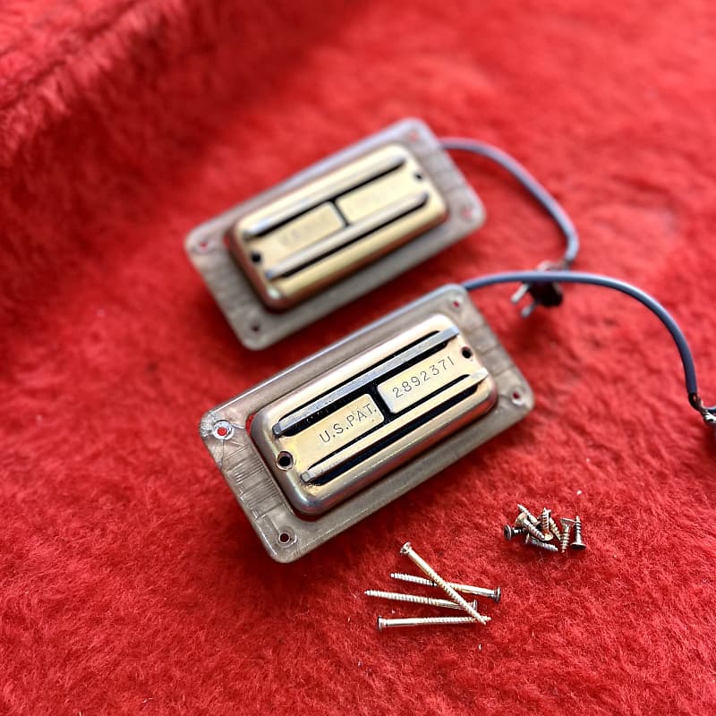 Gretsch Supertron guitar pickups 1960’s - Gold original | Reverb