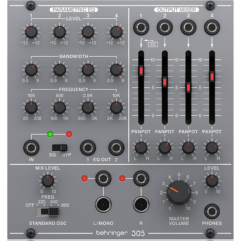 Behringer 305 EQ/Mixer/Output Eurorack Module | Reverb