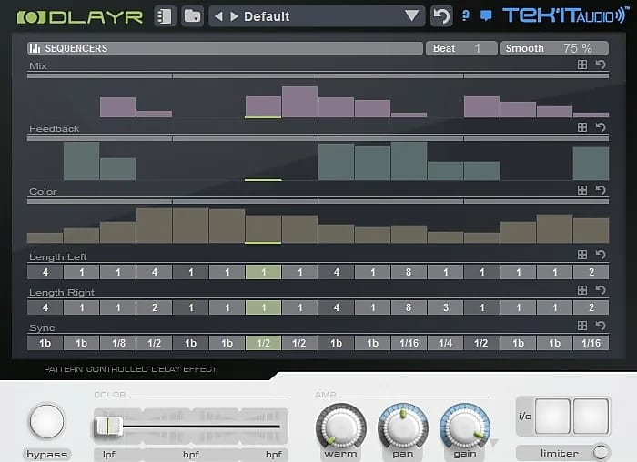 Tekit Dlayr (Download) Pattern controlled delay plug-in | Reverb