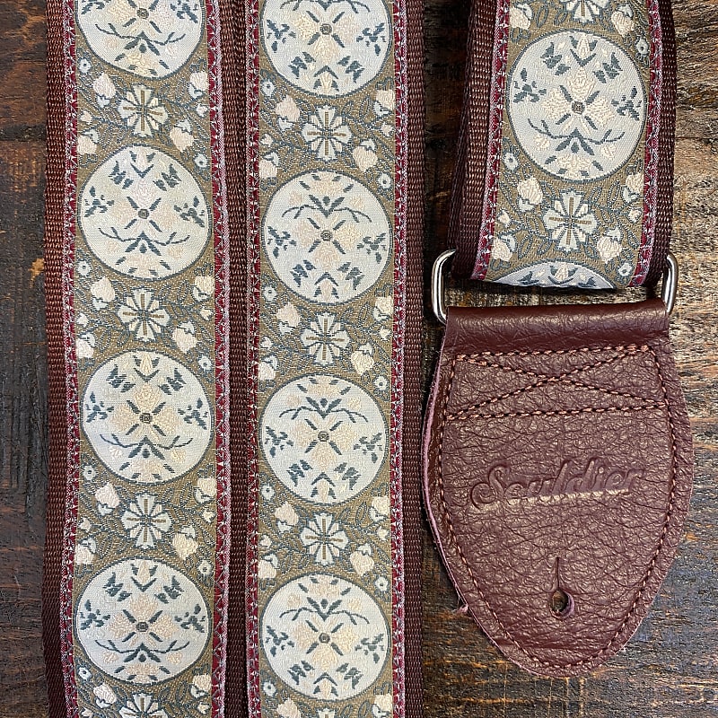 Souldier Medallion Maroon Guitar Strap - GS0113 | Reverb