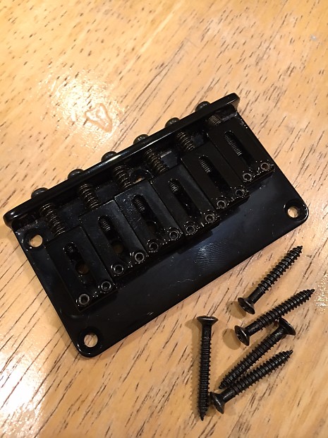 Black Stratocaster String Thru Bridge | Reverb