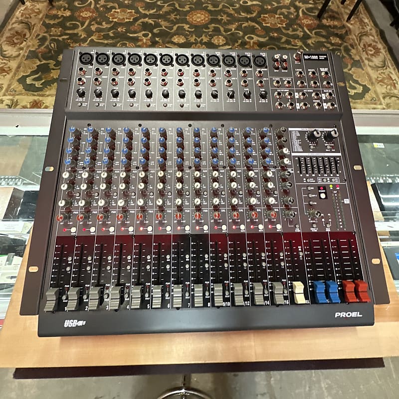 Proel M 1000 Powered Mixer with USB including Branded Carry | Reverb