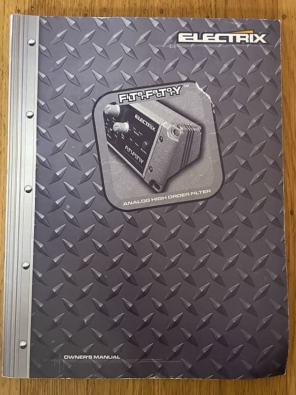 Electrix Filter Factory Owner’s Manual 1999 - N/A | Reverb