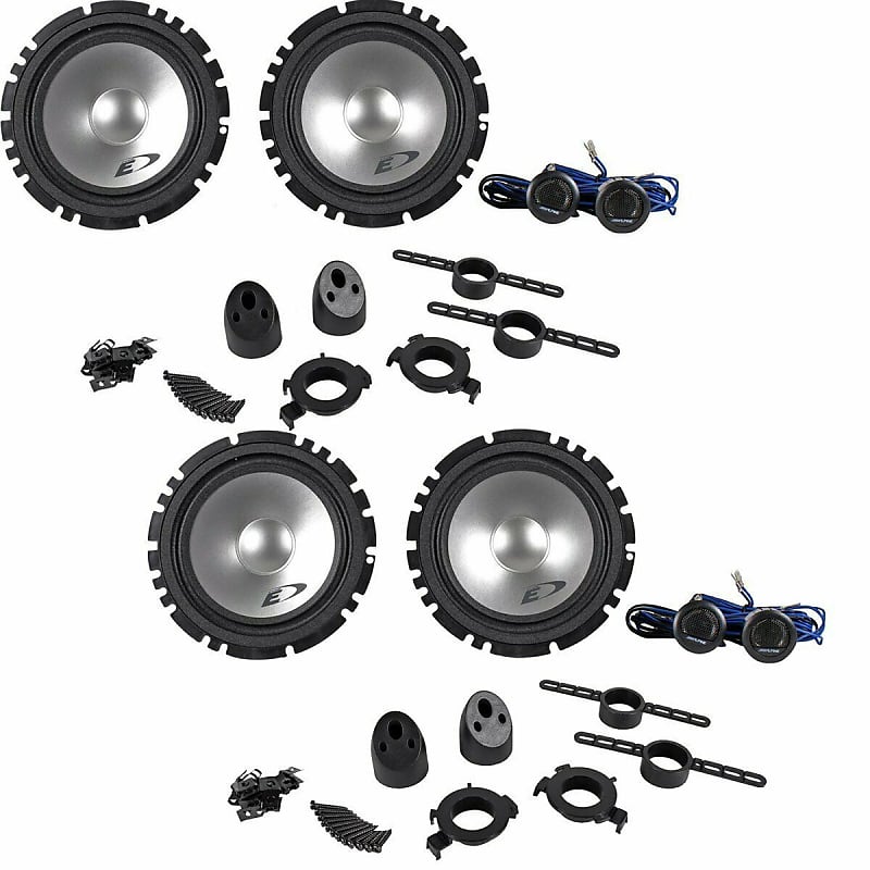 4 Alpine SXE-1750S Car Audio 2-Way 6.5" Component Speakers | Reverb
