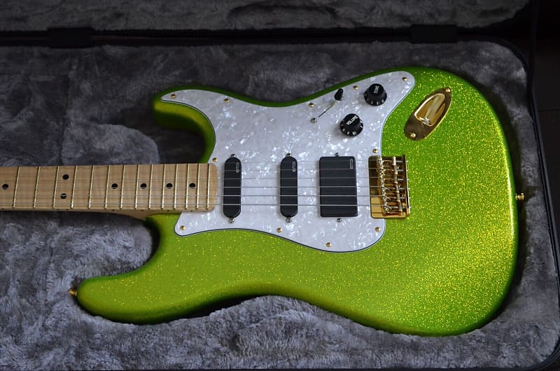 Used Custom Warmoth Goblin Flake Stratocaster Guitar | Reverb UK