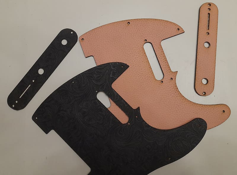 PICKGUARD Telecaster - Black, pink | Reverb