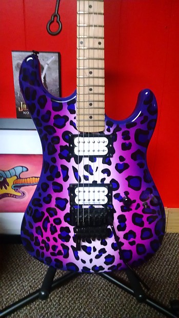 Kramer Satchel Signature Purple Leopard | Reverb