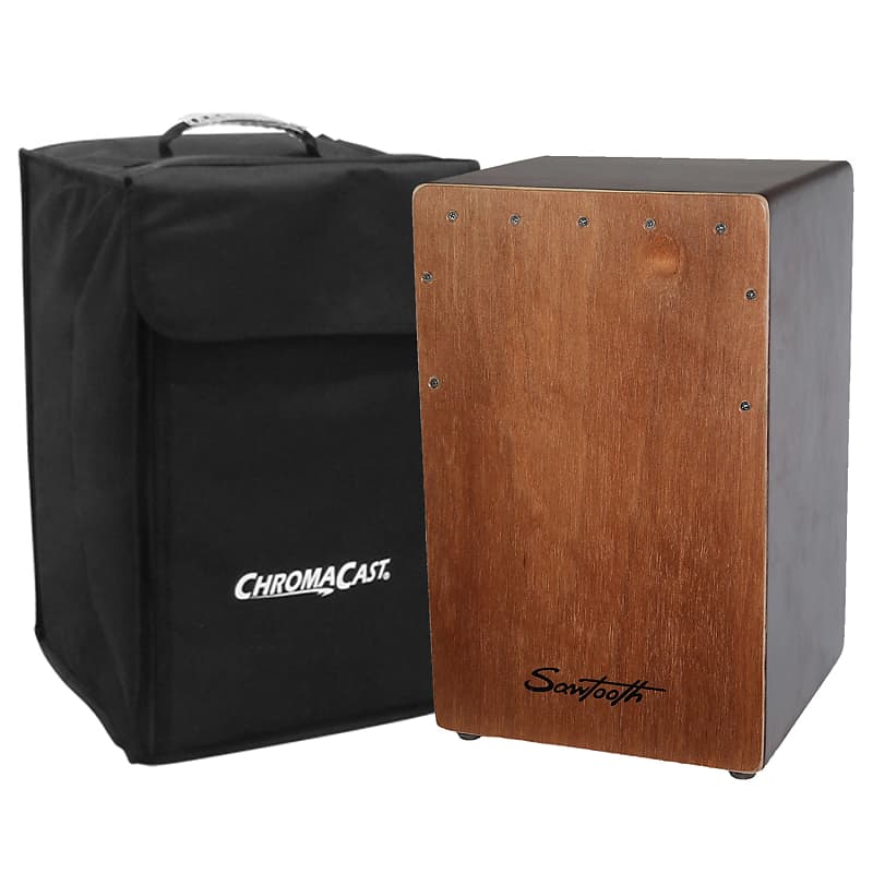 Sawtooth Cedar Wood Cajon Drum Percussion Box with | Reverb