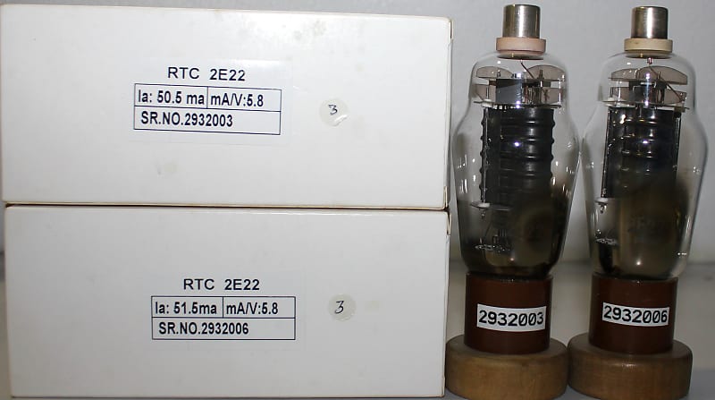 2E22 RTC Matched Pair Dual "Dimple" Getter Black Plate AVO160 | Reverb