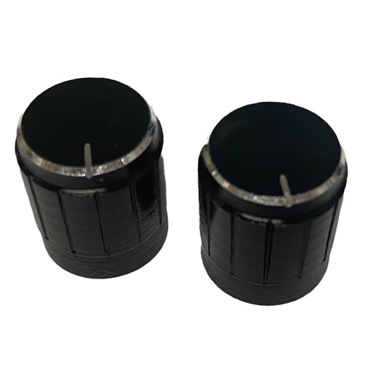 AK-AB (2) Black Aluminum Rotary Amp Knob for 6mm Pot Shafts | Reverb
