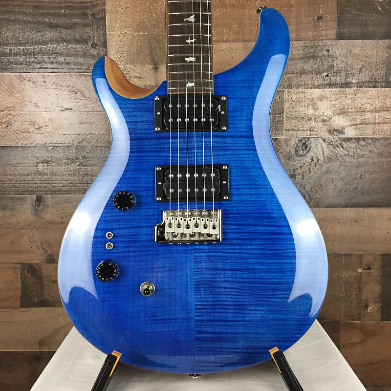 PRS SE Custom 24-08 Left-Handed, Faded Blue, Gig Bag, Free | Reverb