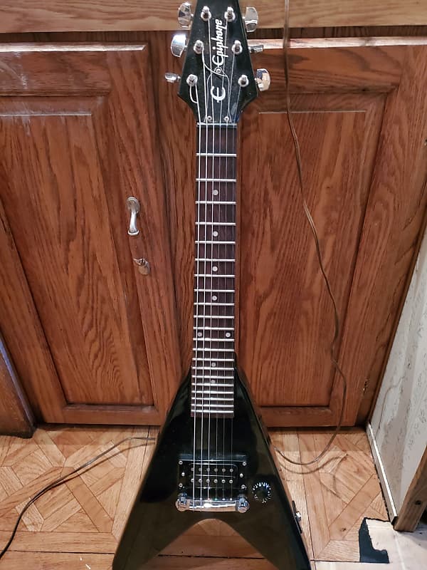 Epiphone Mini Flying V Black | Reverb