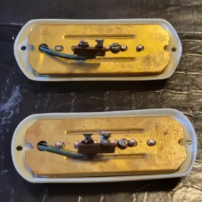 Vintage 1950's Guild Franz P90 Guitar Pickup Set with cream | Reverb