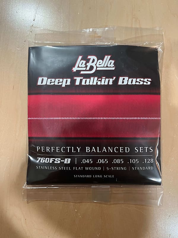 La Bella 5 String Flat Wound (unopened) .045-.128 760FS-B | Reverb