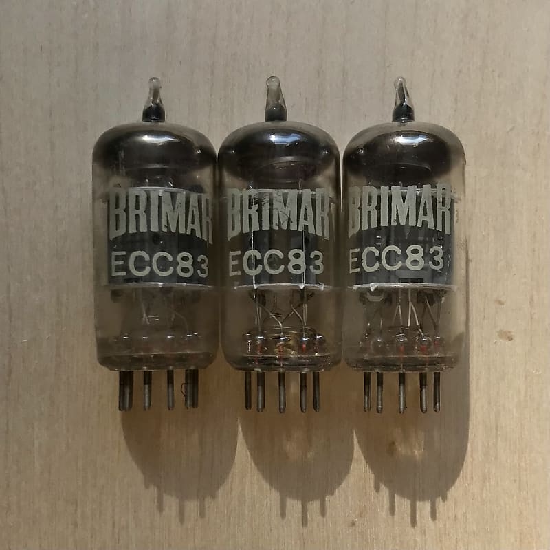Matching set of 3 Vintage Brimar ECC83 / 12AX7 pre amp | Reverb UK