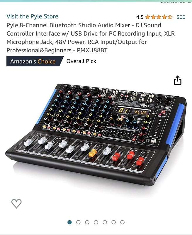 Pyle Pro PMXU88BT 8-ch mixer 2023 | Reverb