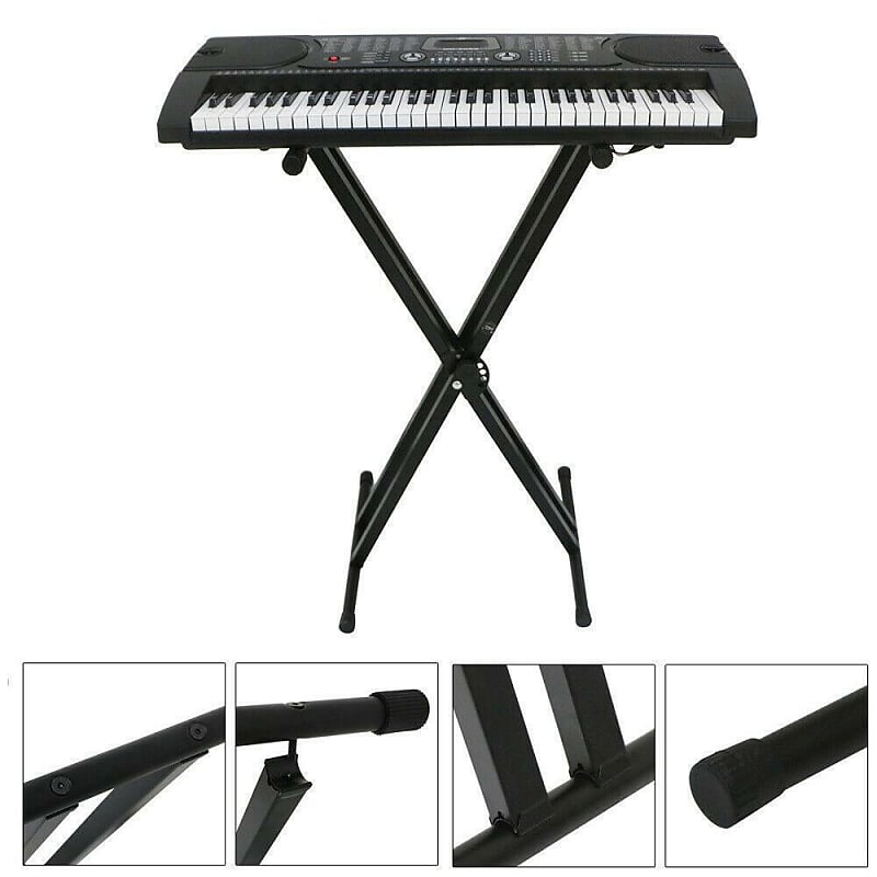 Adjustable Music Keyboard Electric Piano X-Stand Iron Dual | Reverb