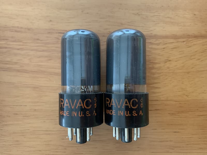 NOS RAVAC USA 6V6GT Black Plate Matched Pair - Tested Strong | Reverb