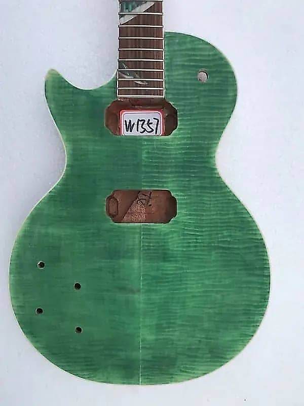 Green Left Hand Mahogany Guitar Body, Neck Rosewood Fretboard | Reverb