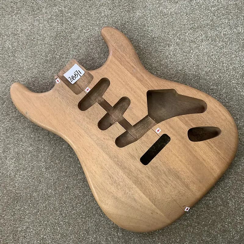 Okoume Wood Stratocaster Strat Style Guitar Body DIY Project | Reverb