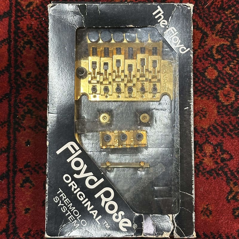 1980s Gold Floyd Rose Original Tremolo Bridge System with R3 | Reverb