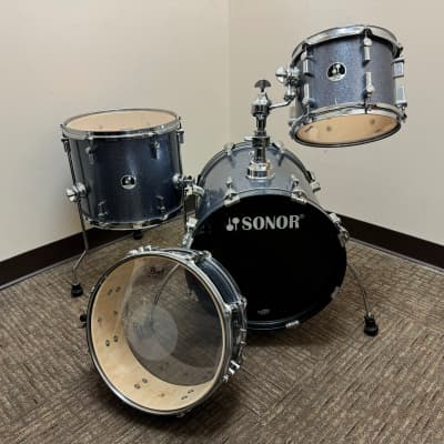 Sonor Safari 4pc Travel Jazz Bop Drum Kit Blue Sparkle | Reverb
