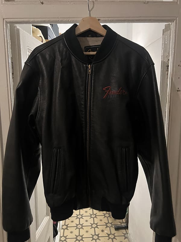 Fender Black Leather Jacket | Reverb
