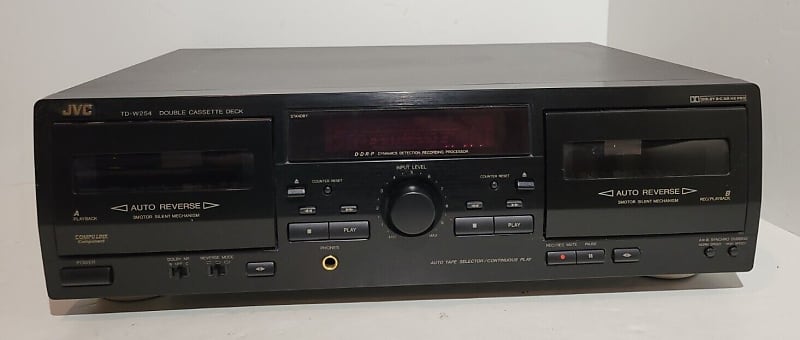 JVC TD-W254 Stereo Double Cassette Tape Deck Recorder | Reverb