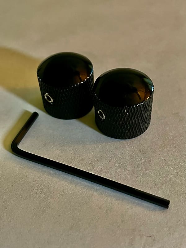 CR Metal dome guitar knobs 2pack With allen wrench 2022 Black | Reverb