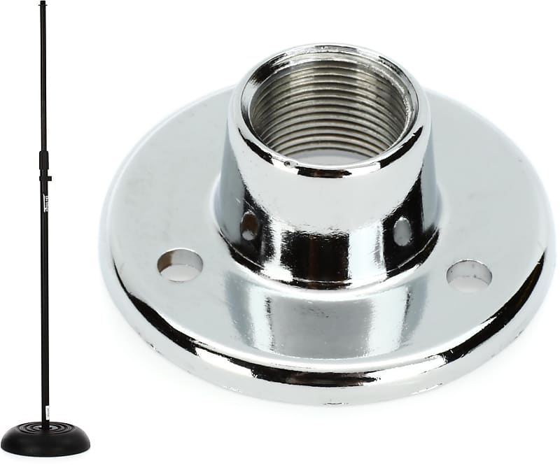 On-Stage MS7201B Round Base Microphone Stand Bundle with | Reverb