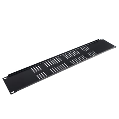 4 Prox 2 Space Rack Panel Vented Black for Rack Case 19" wide | Reverb