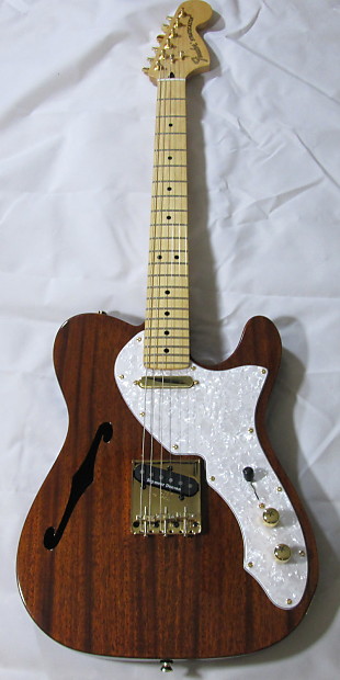 Fender Telecaster Guitar-Mahogany Thinline body-Fender Deluxe | Reverb
